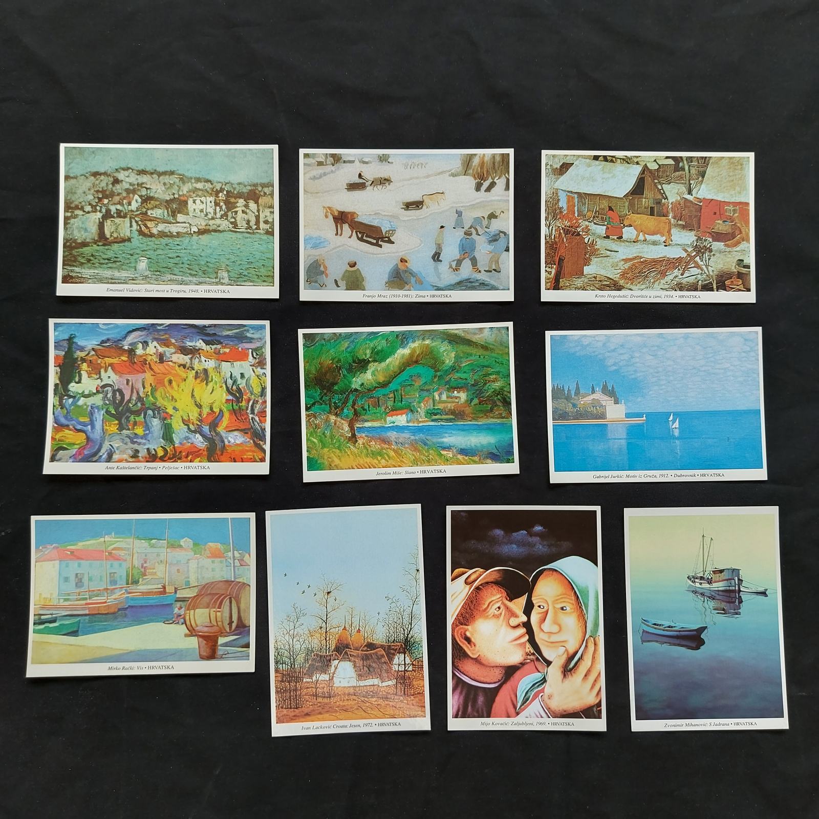 Umjetničke razglednice, stare 30 godina