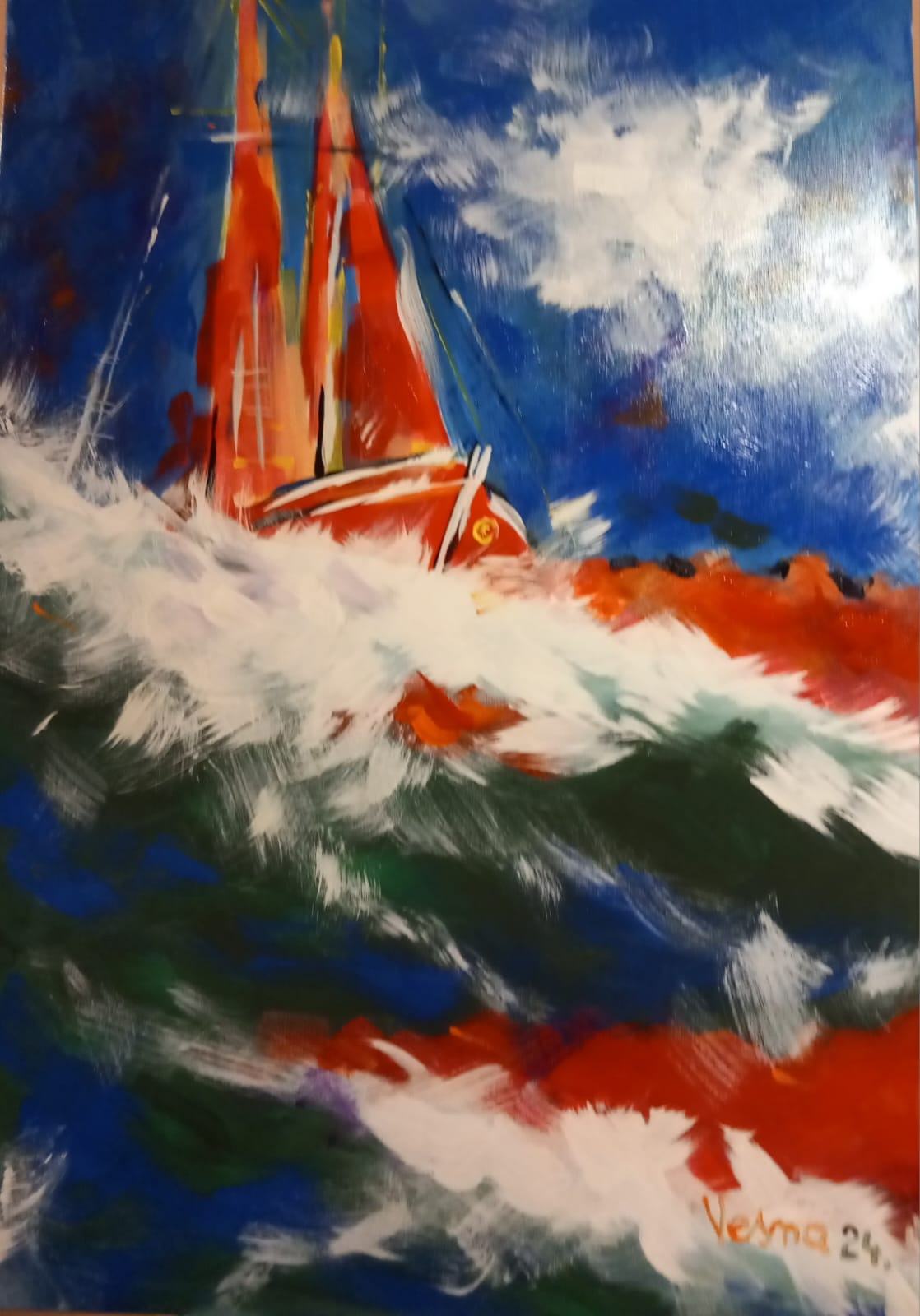 Vesna Suhor - Jedro, 70x100cm, Akril na platnu