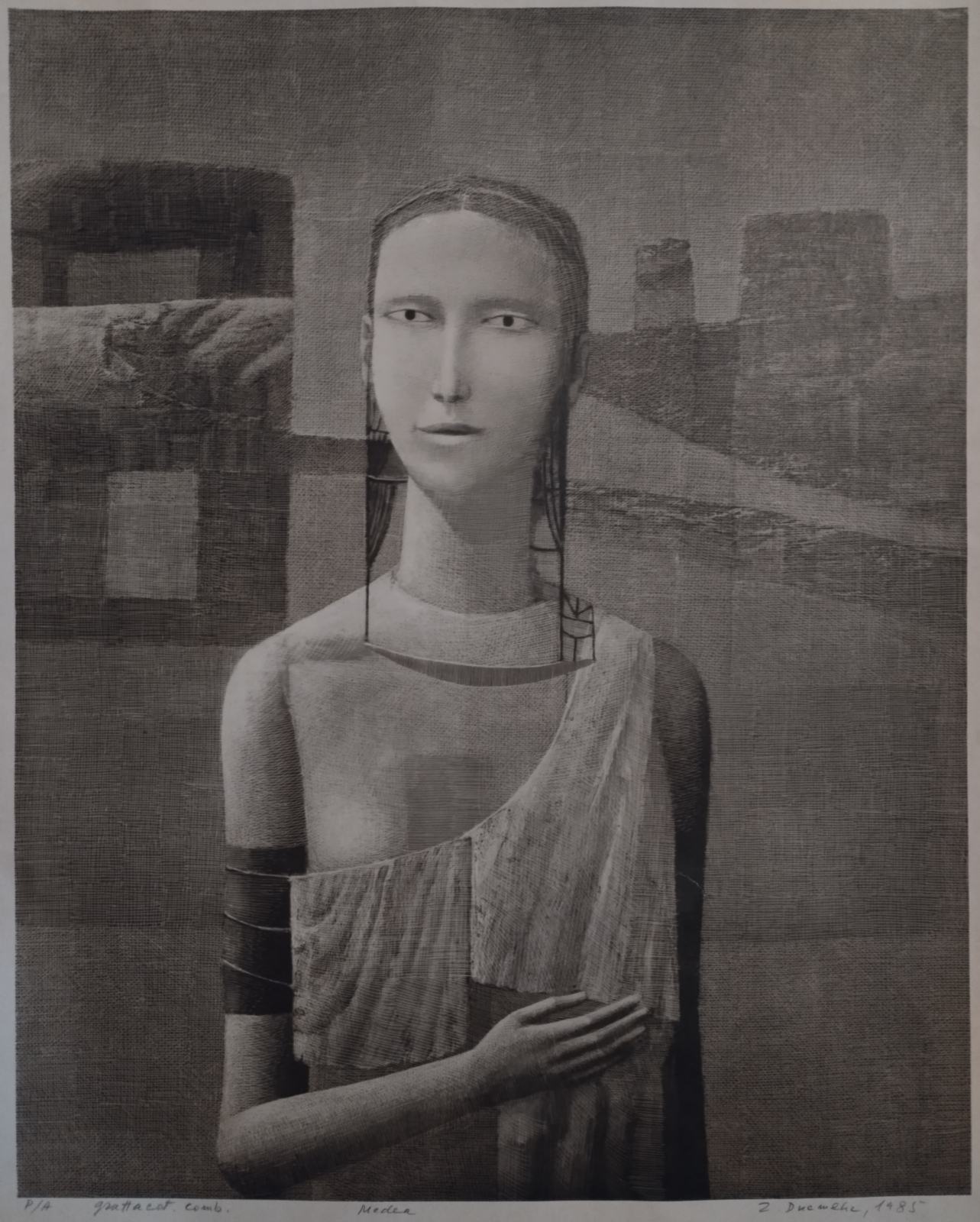 Zdravko Dučmelić - grafika iz 1958.g. - 64x46cm