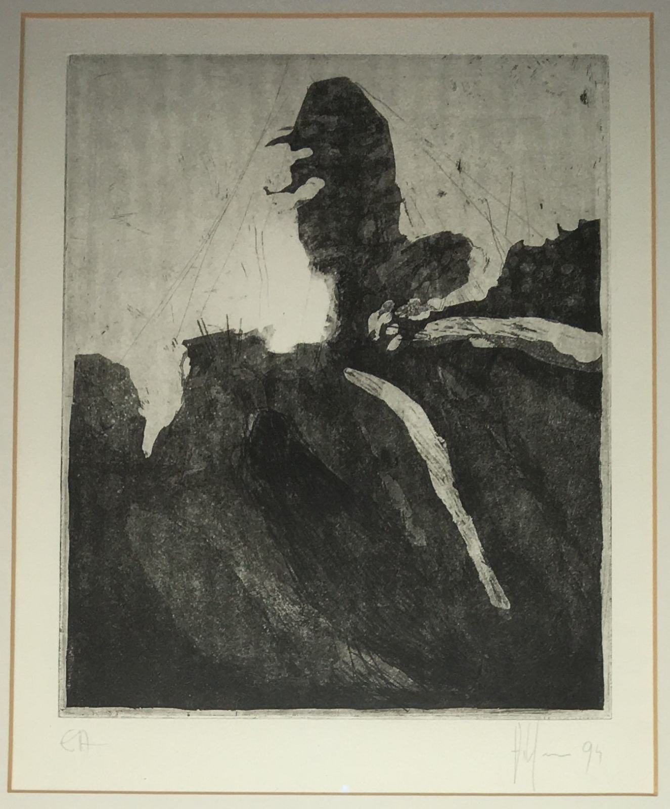 ZLATAN VRKLJAN - Bakropis iz 1994. - 50x37cm