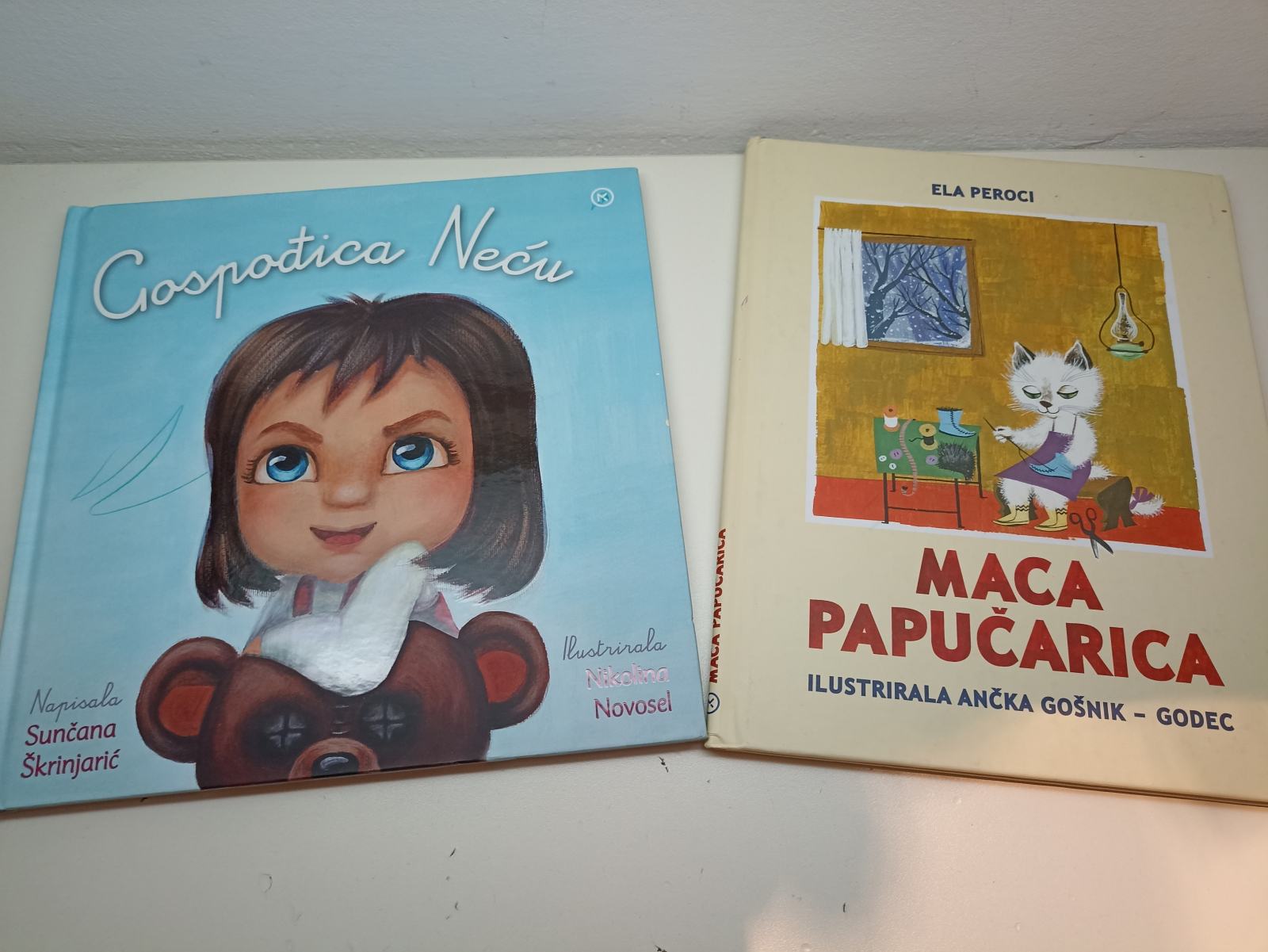 Slikovnice Gospođica Neću i Maca papučarica nakladnika Mozaik knjiga