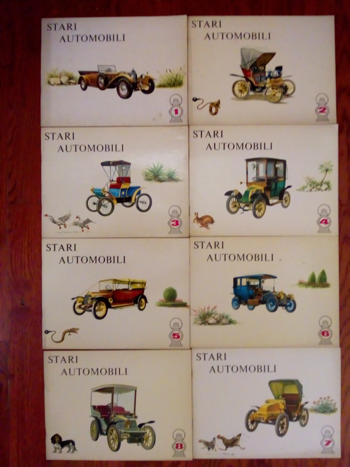 STARI AUTOMOBILI - KOMPLET 8 SLIKOVNICA