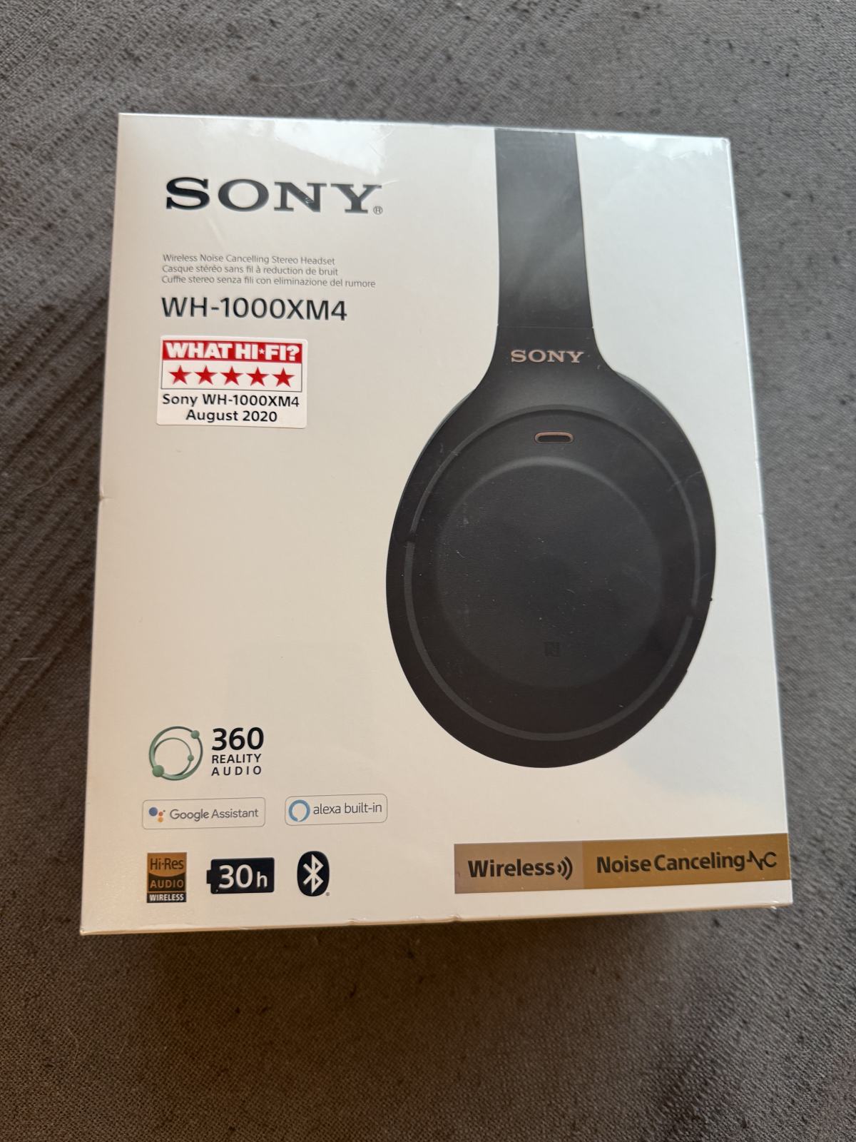 Sony XM4, zapakirane