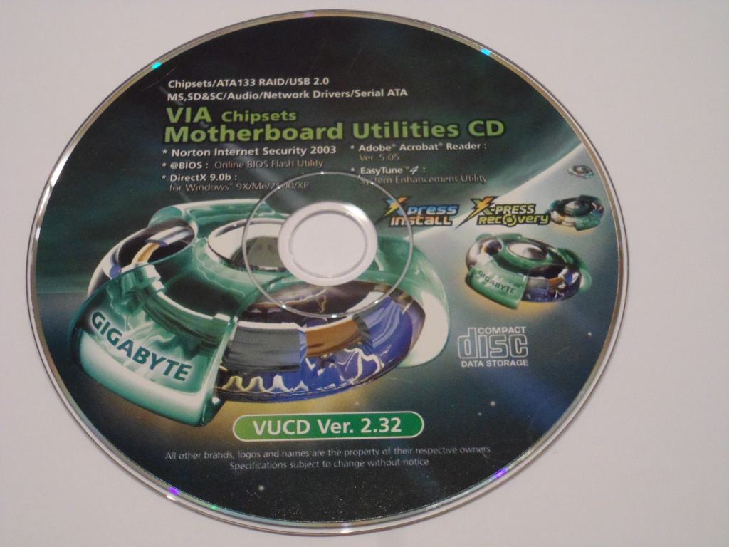 Gigabyte vucd ver. 2.32 Driver Original CD