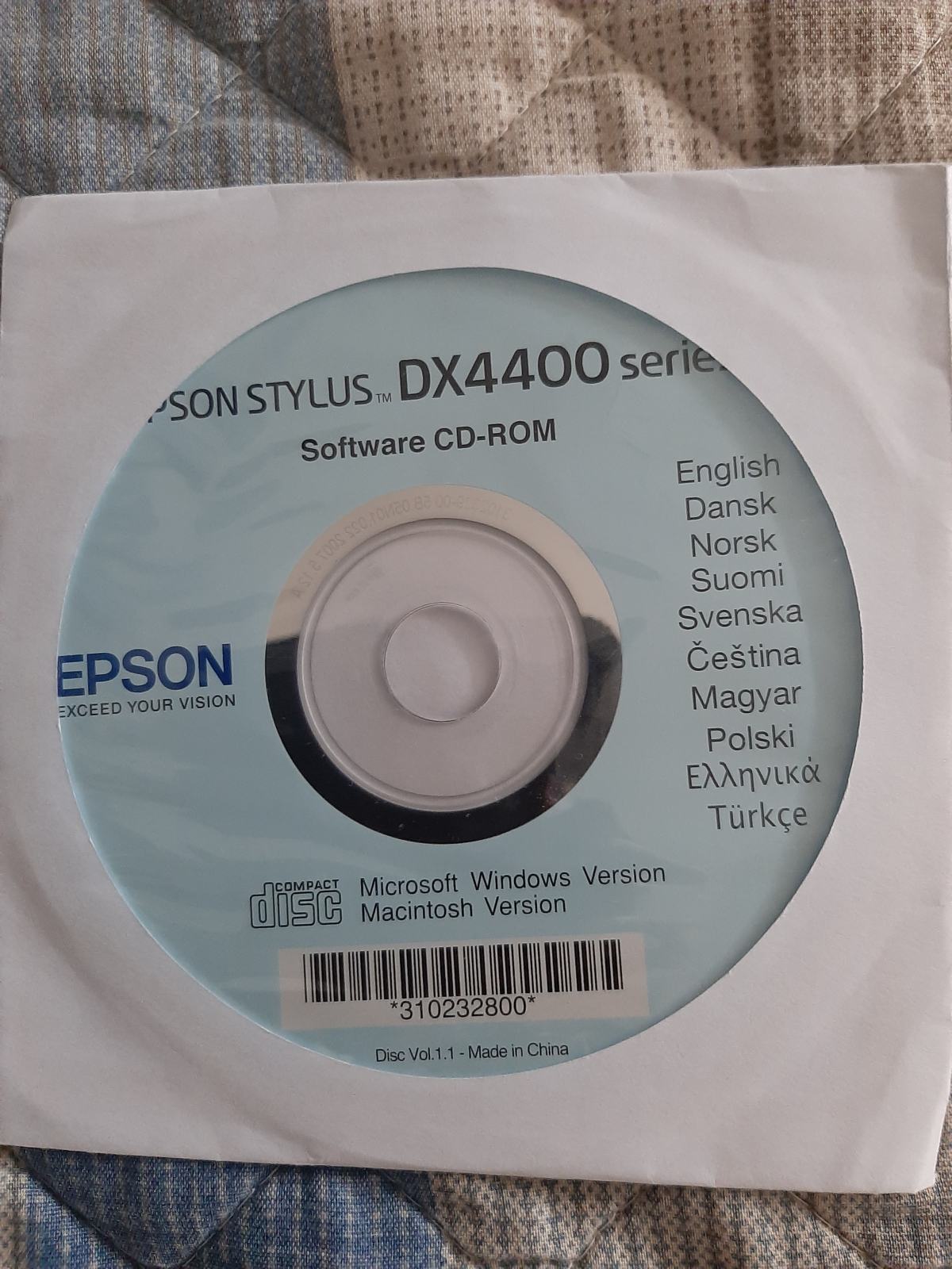 Instalacijski cd-i sa driverima za printer Epson stylus DX4400