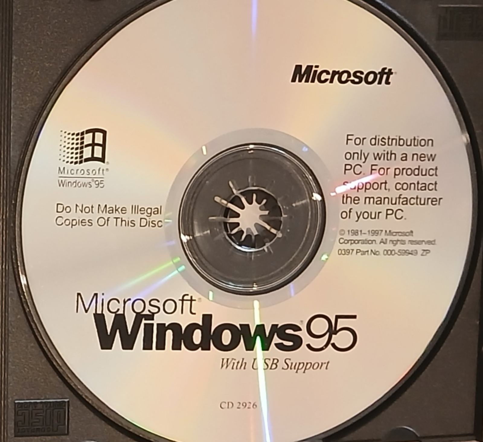 Microsoft Windows 95 With USB Support