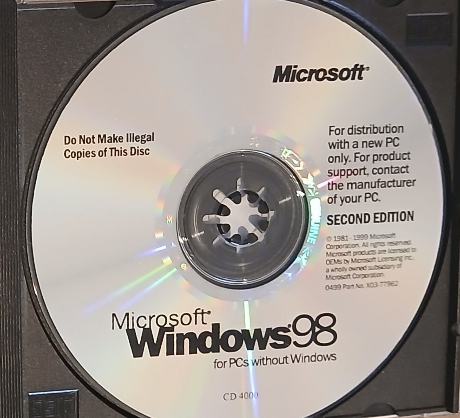 Microsoft Windows 98 Second Edition (SE)