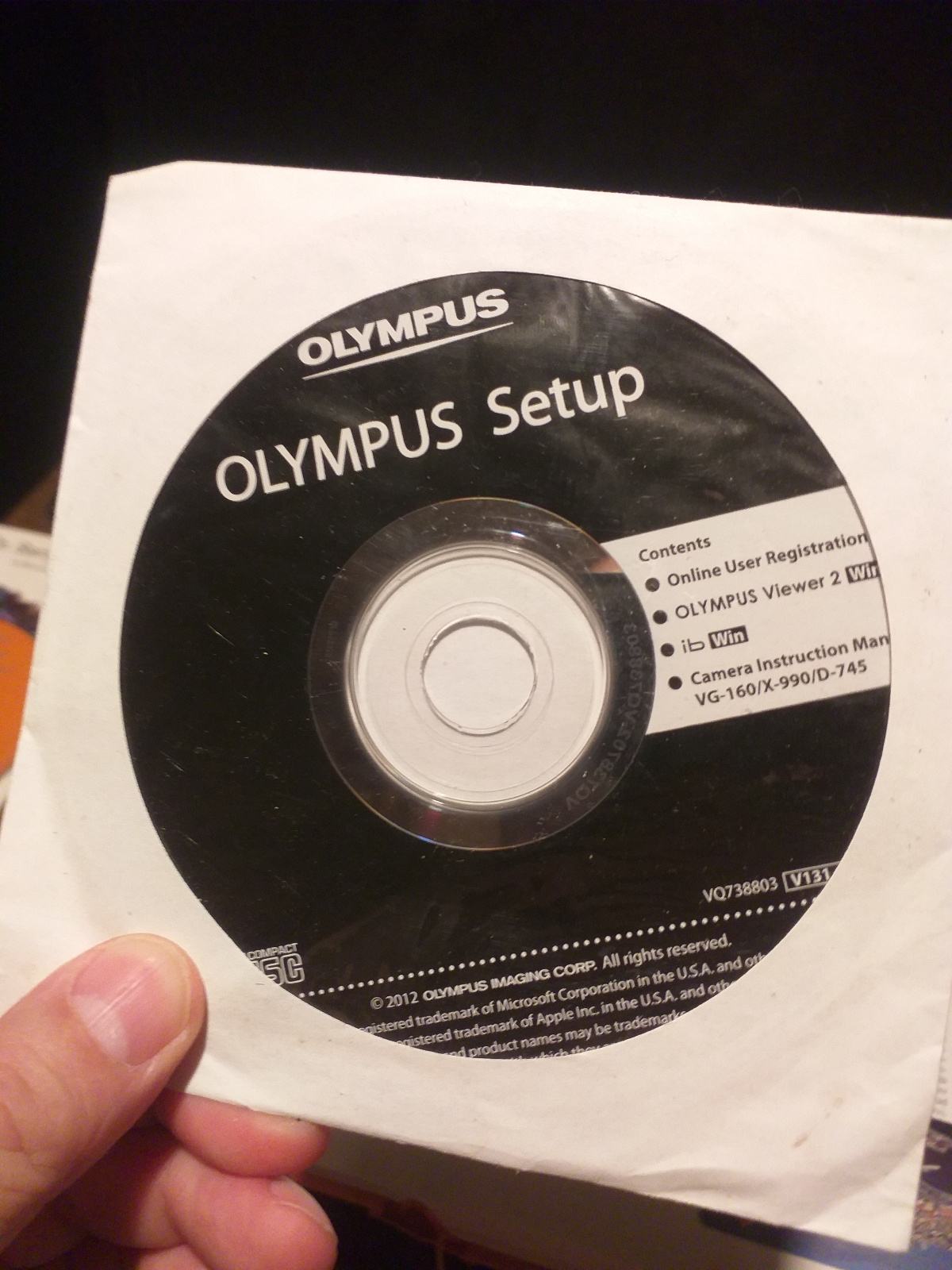 Olympus setup cd