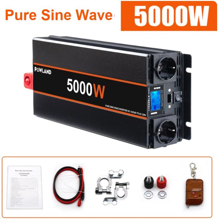 Solarni pretvarač napona 12V na 220V 5000W Čisti Sinus sa daljinskim