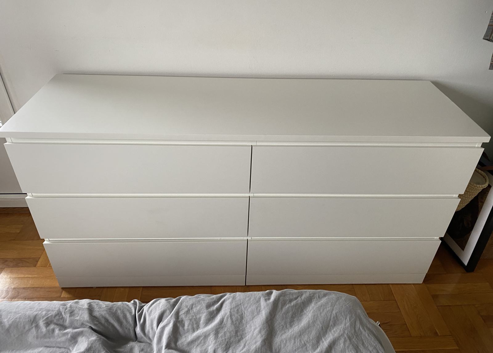 IKEA MALM Komoda sa 6 ladica, bijela, 160x78 cm