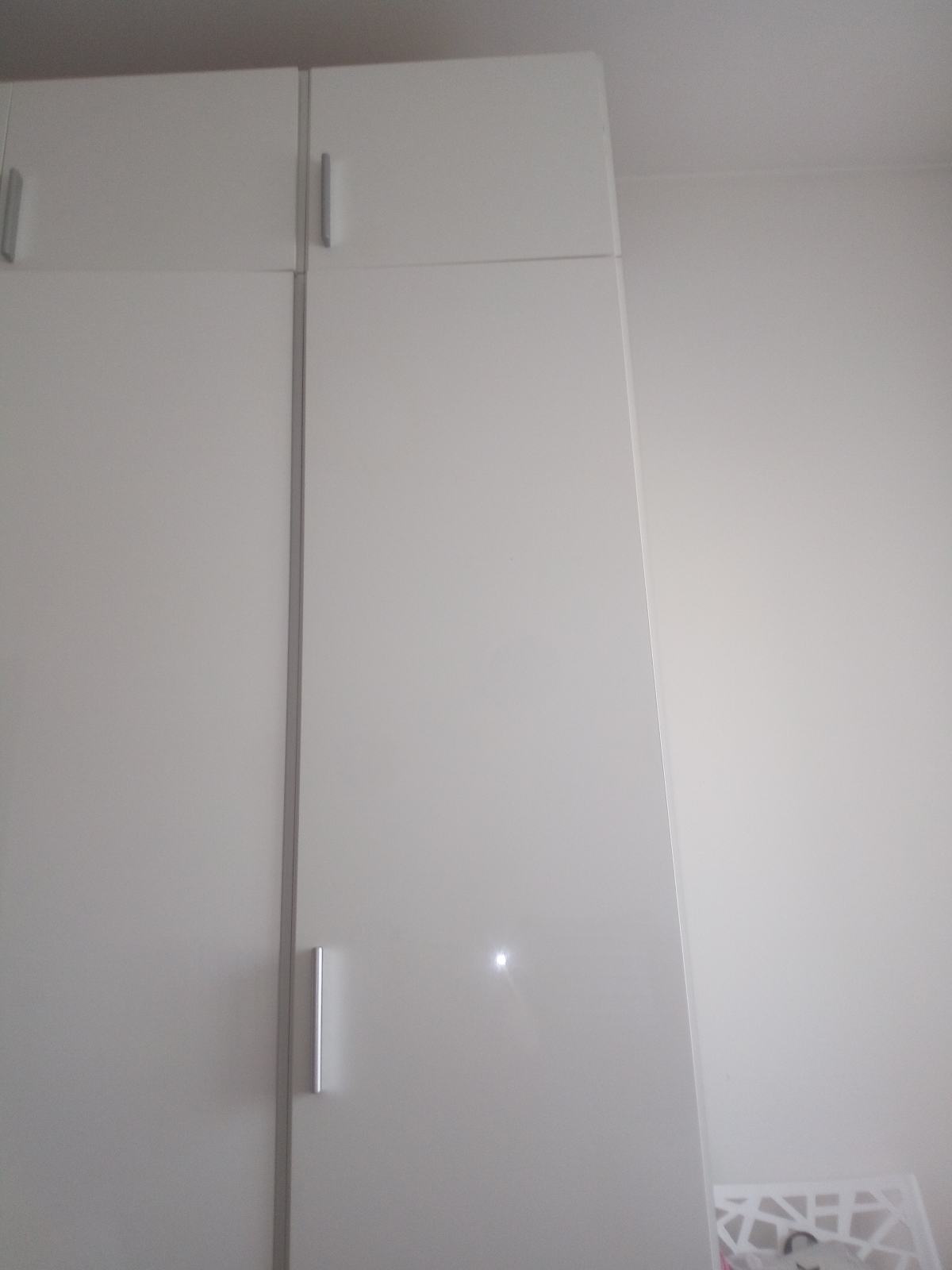 GARDEROBNI ORMAR,BIJELI, VISOKI SJAJ - NOVO