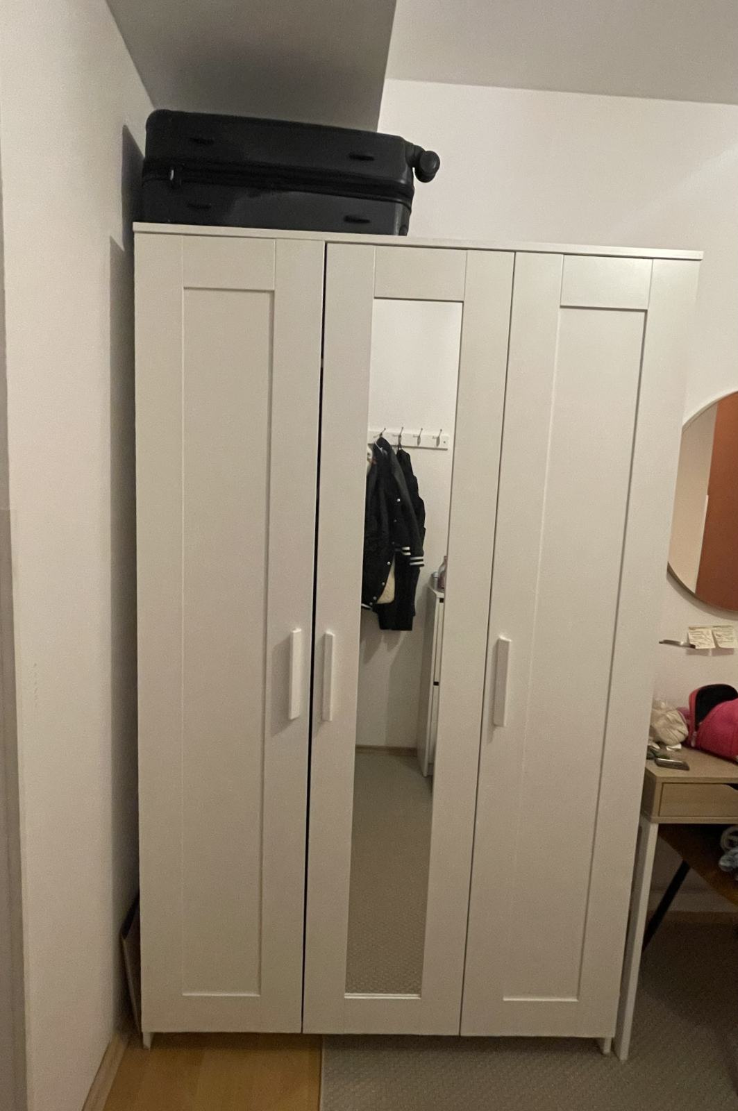 BRIMNES - ormar 3 vrata + bijela, 117x190 cm