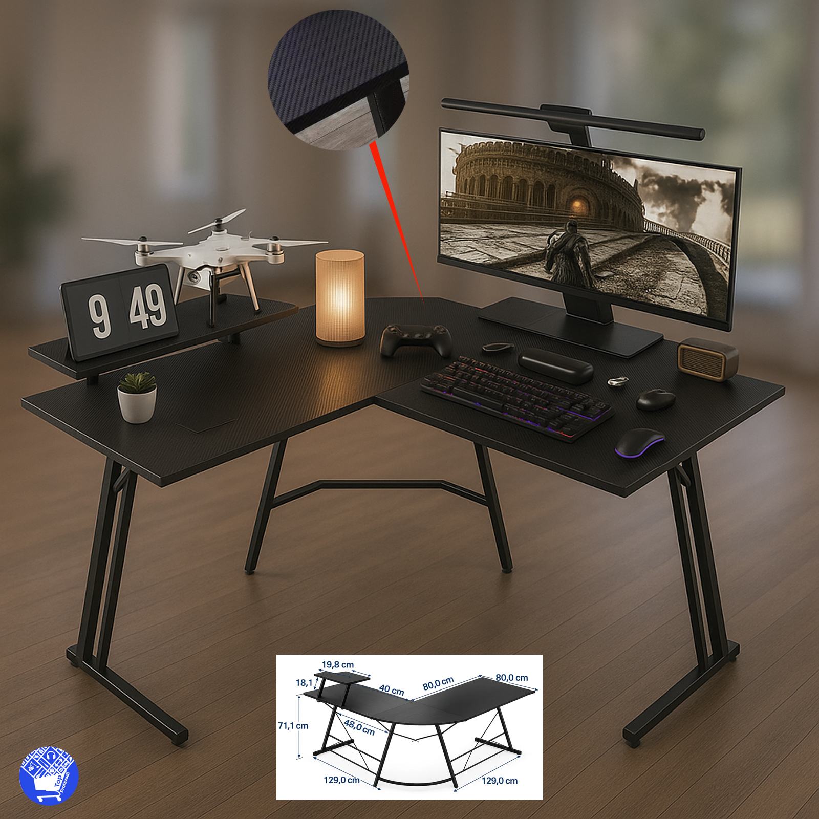 Gaming stol L - oblik