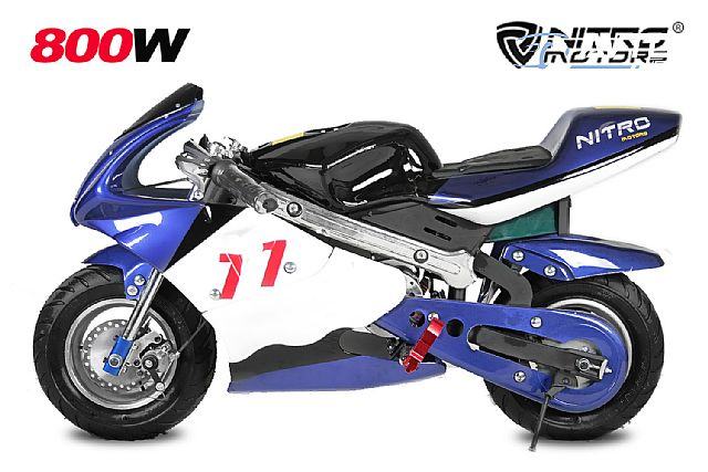 Mini Moto Mini Moto 800W 36V SPORT ECO POCKETBIKE MINI RACING 50 cm3 ...