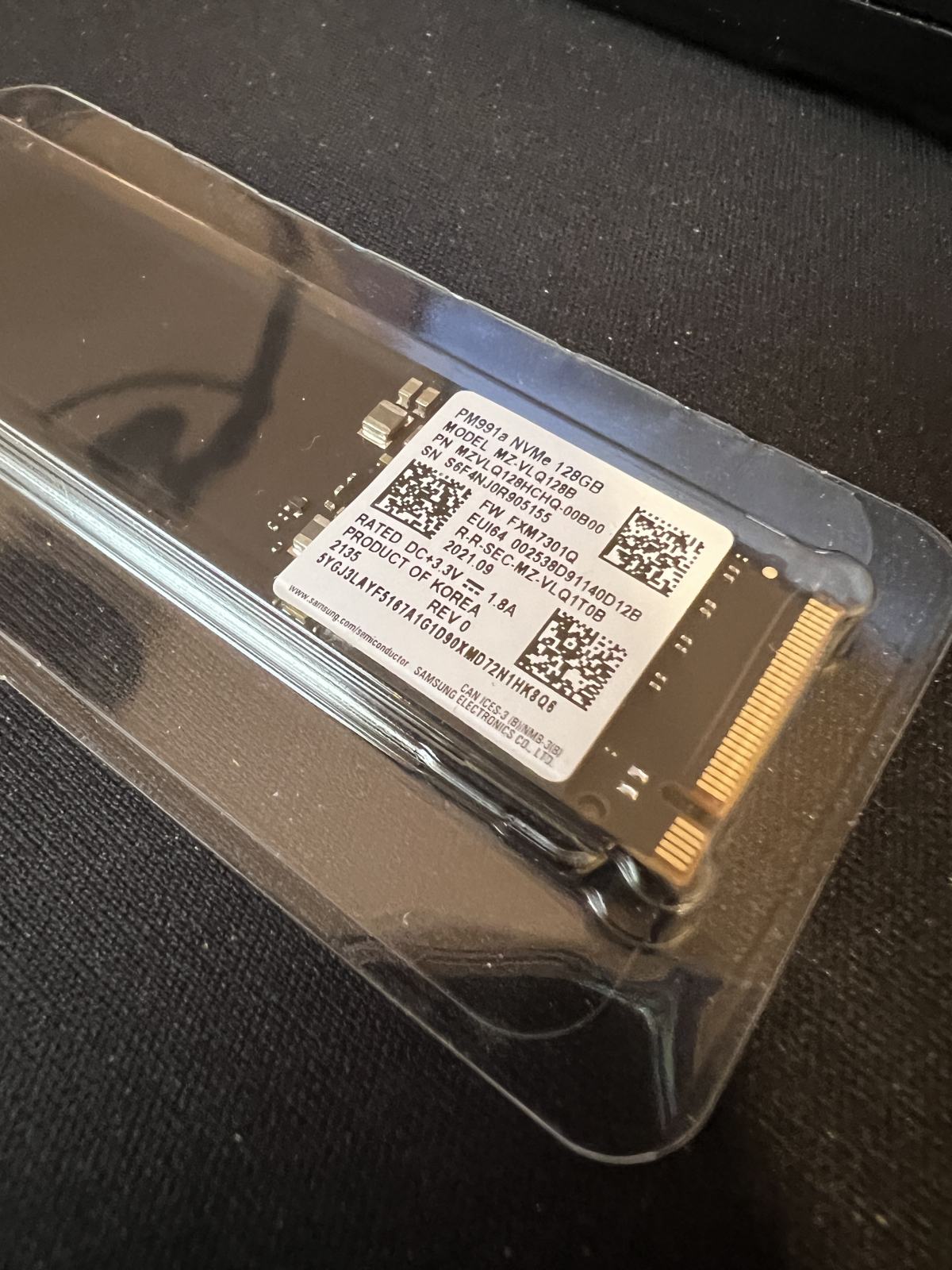 Samsung SSD NVMe 128 GB PM991a