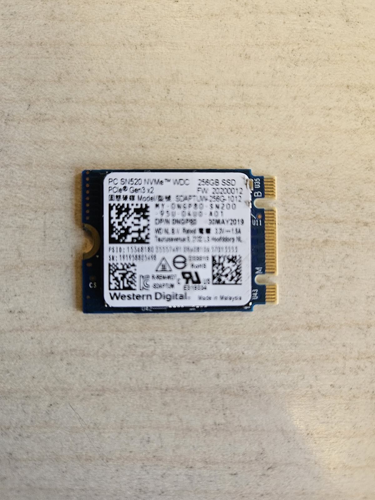 SSD 256 GB PC SN520 NVME