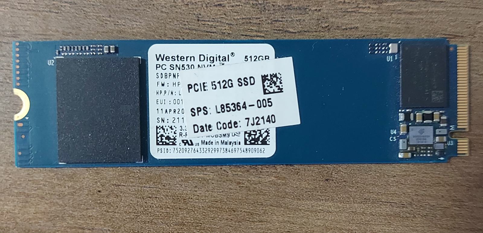 SSD 512 GB Westen digital PC SN 530