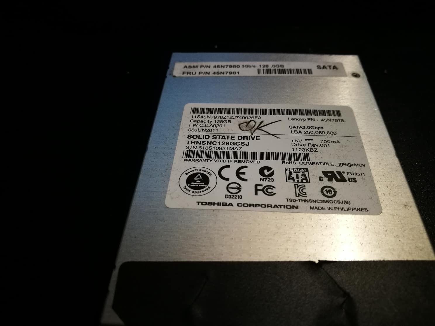Toshiba 128GB SSD
