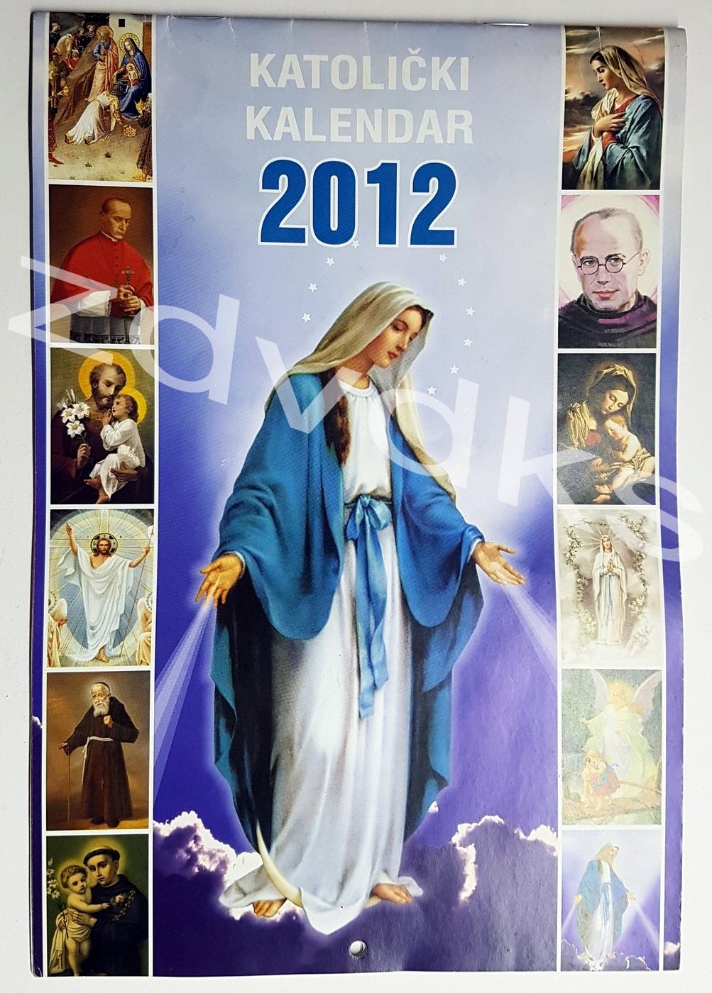 DVANAESTOLISNI KATOLIČKI KALENDAR SA SLIKAMA (iz 2012 godine)