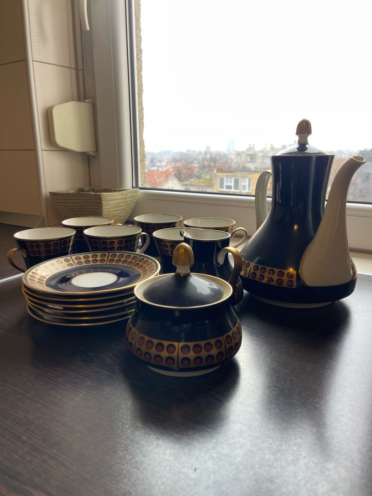 Echt Weimar Kobalt porculanski set