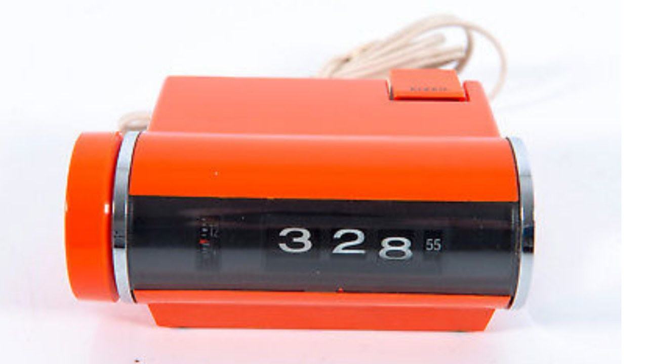 Flip clock -roll clock,stolni sat,budilica,vintage