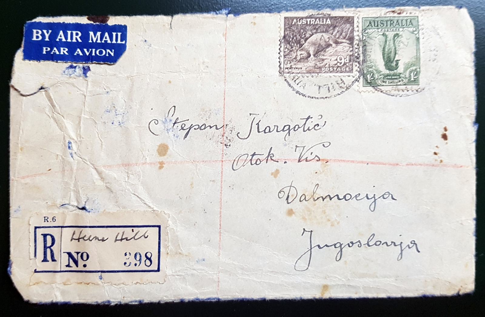 KUVERTA STARA, AUSTRALIJA iz 1946 g.