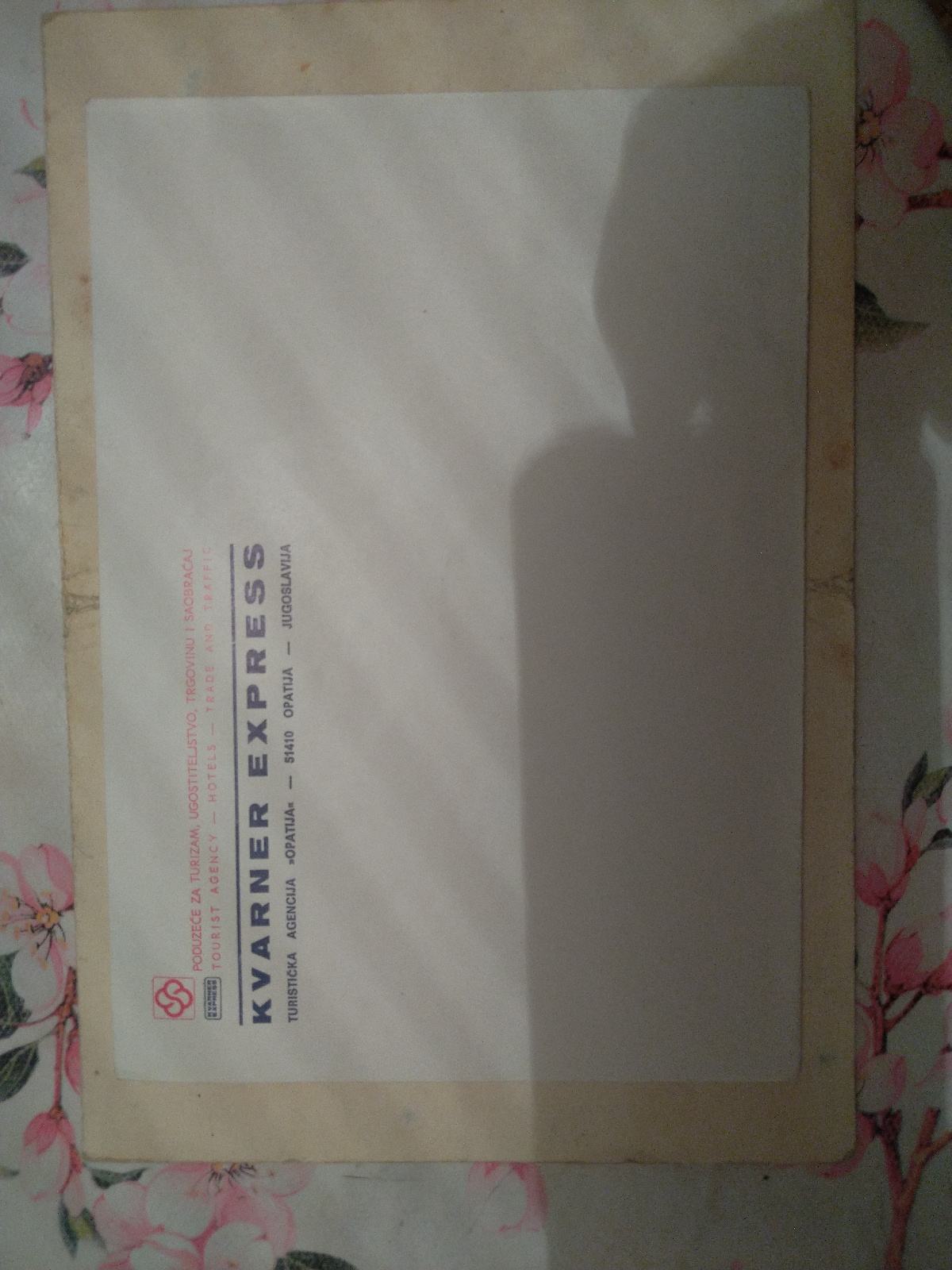 Kvarner express Opatija,stara velika reklamna kuverta