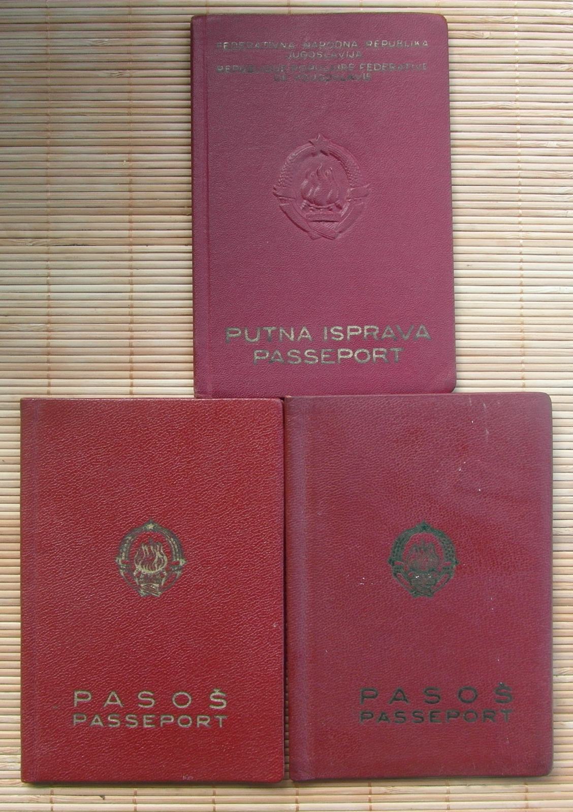 Lot FNRJ i SFRJ pasoša