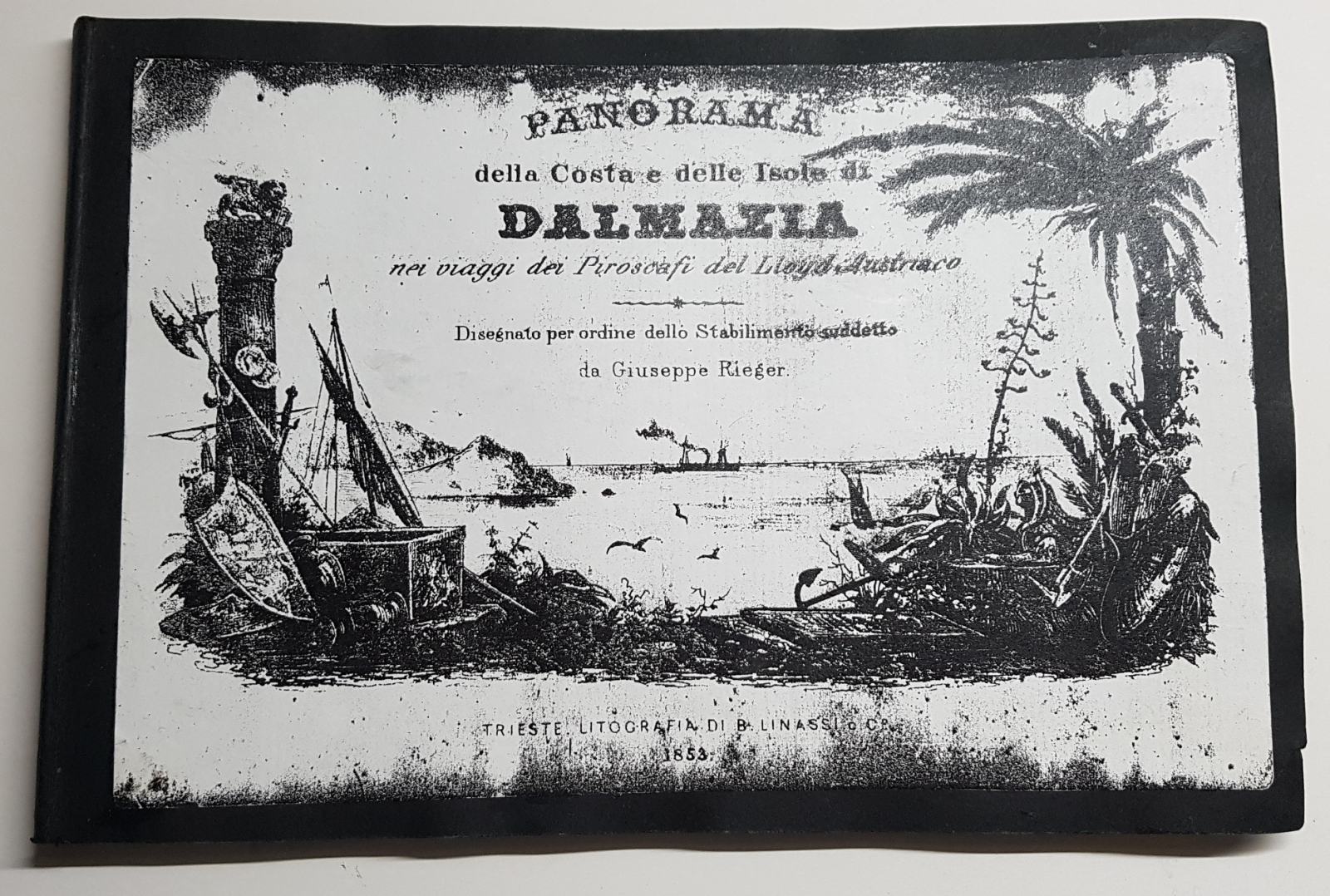 MAPA, KARTA, 10-tak METARA DUŽINE (PANORAMA DALMACIJE) iz 1853. kopija