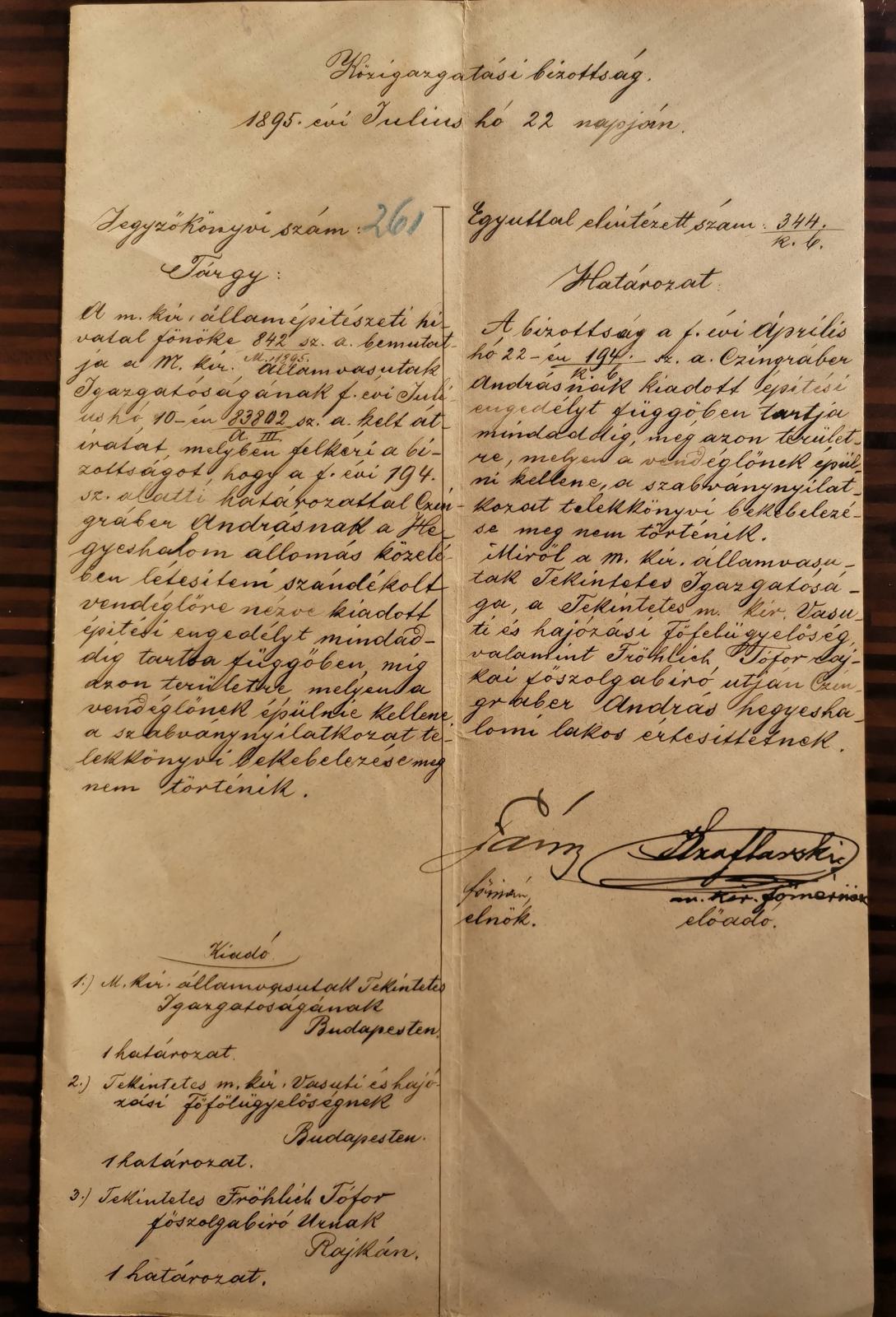 ORIGINAL DOKUMENT IZ 1895. GODINE