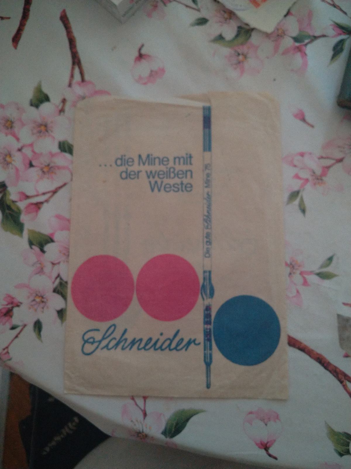 Schneider, stara reklamna kuverta iz 1975g