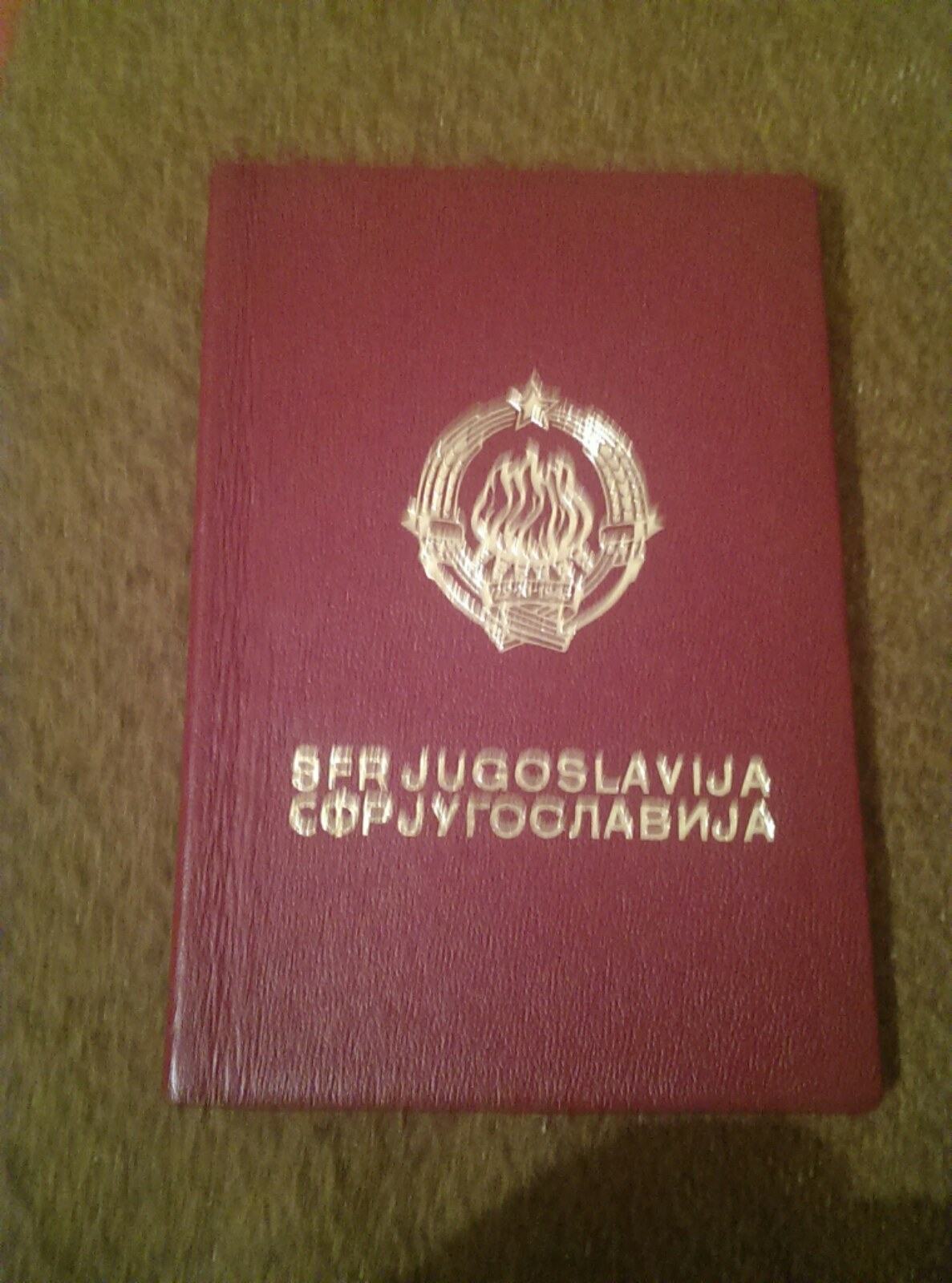 SFRJ- PUTOVNICA