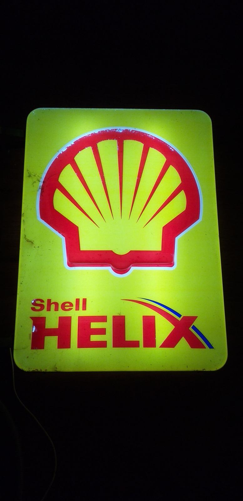 SHELL HELIX velika stara svjetleća reklama