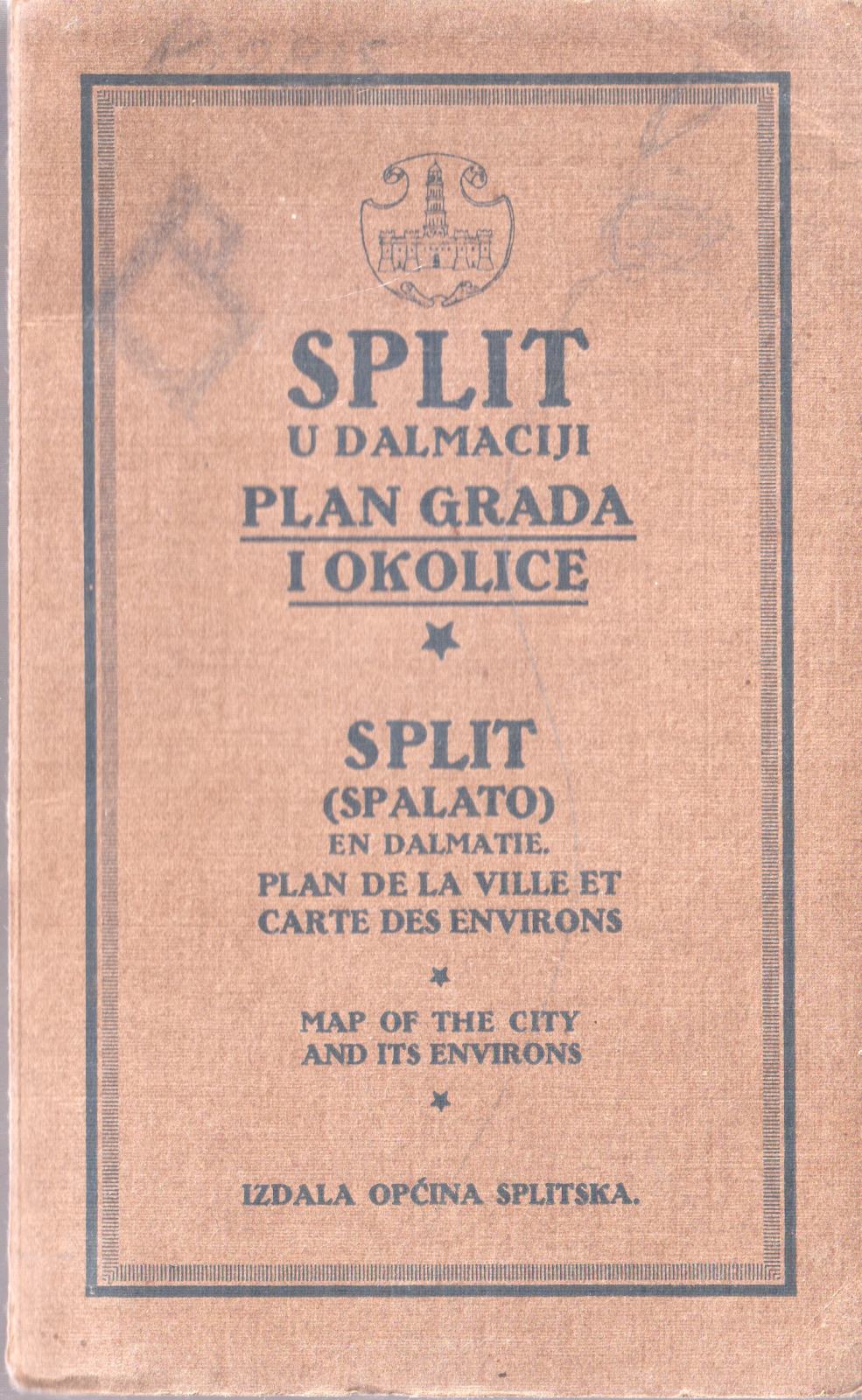 SPLIT u Dalmaciji - Plan grada i okolice 1914 g