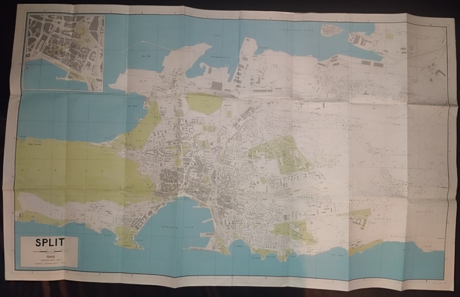 Split - karta grada iz 1968. / Katalozi - Dioklecijanova palača 65/66