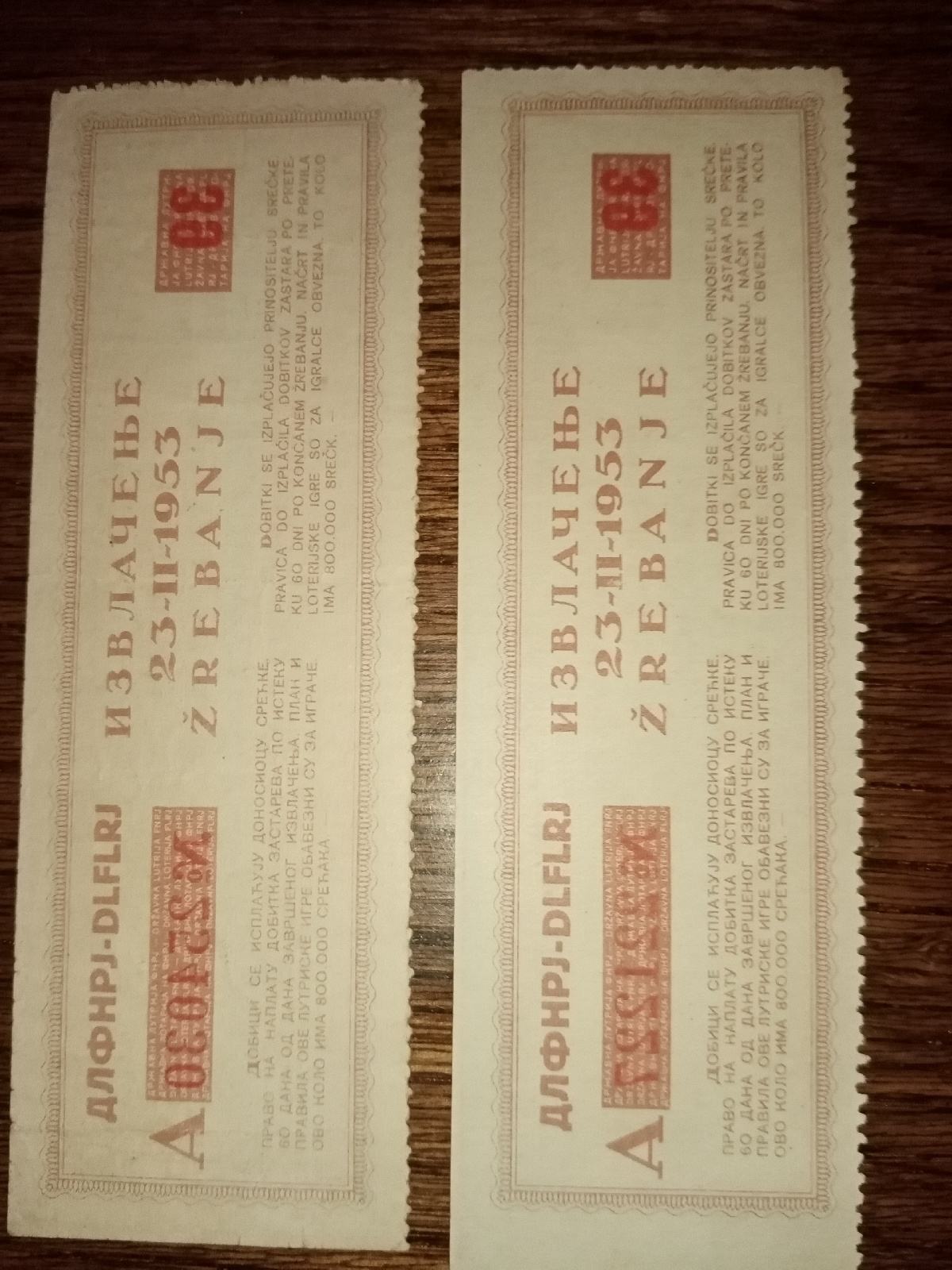 SREĆKA FNRJ IZ 1953.GOD.
