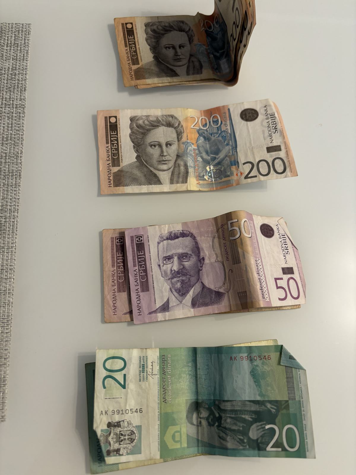 Srpski dinari- stare novcanice