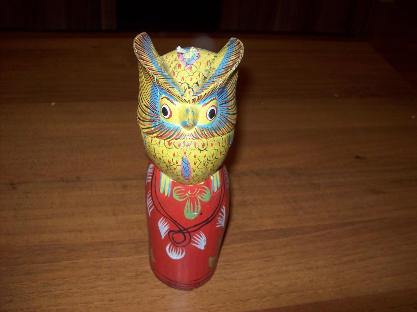 Stara dječja igračka - Drvena sova