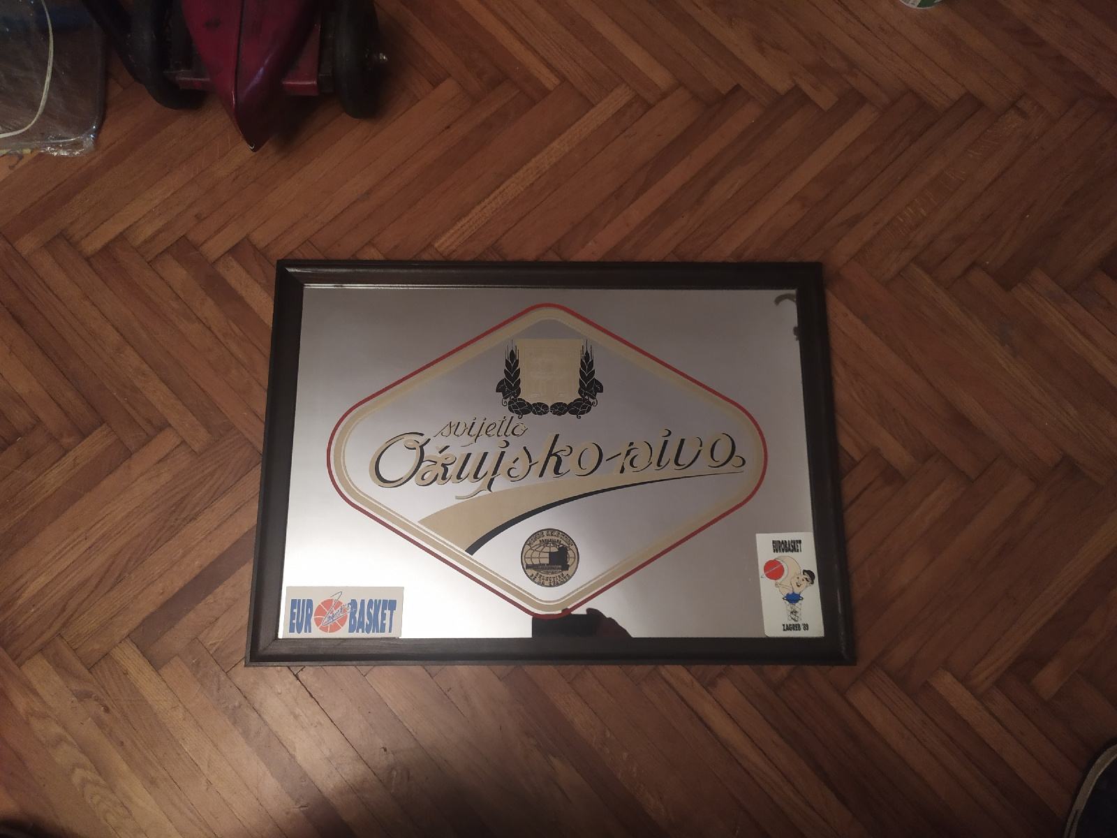 Stara reklama ogledalo OŽUJSKO pivo