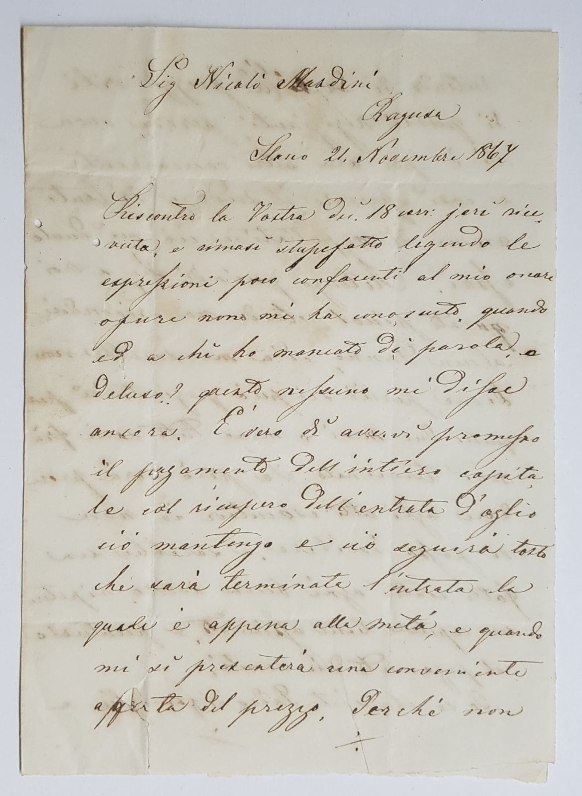 STARI DOKUMENAT iz 1864. g.