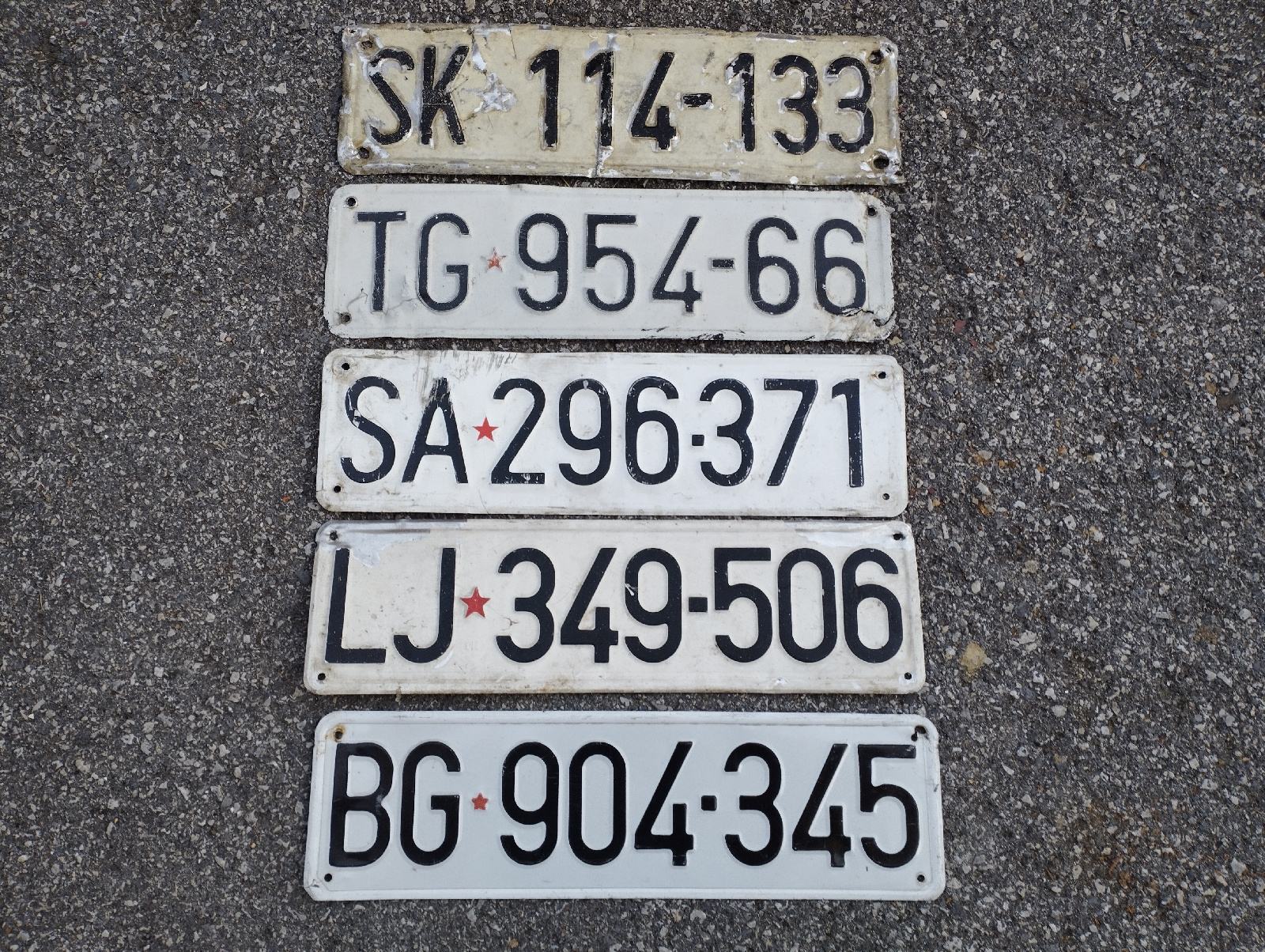 Tablice / reg. pločice ex yu