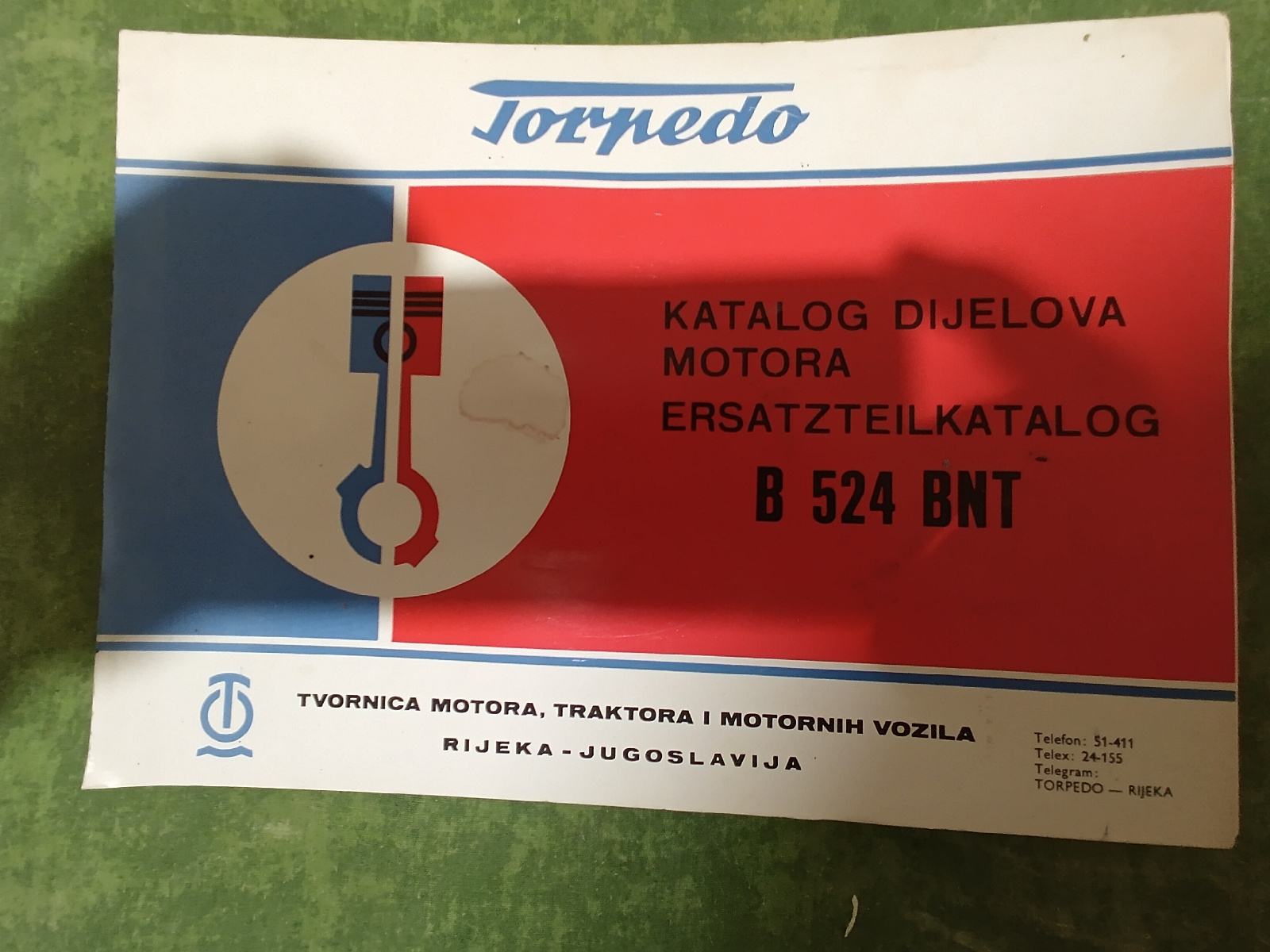 Torpedo Rijeka, katalog dijelova motora B 524 BTN