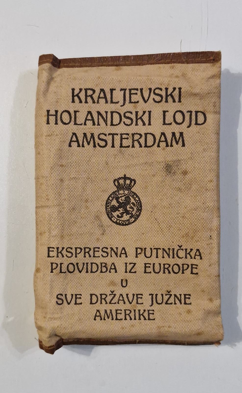 VINTAGE BRODSKA FUTROLA ZA DOKUMENTE KRALJEVSKI HOLANDSKI LOJD AMSTERD