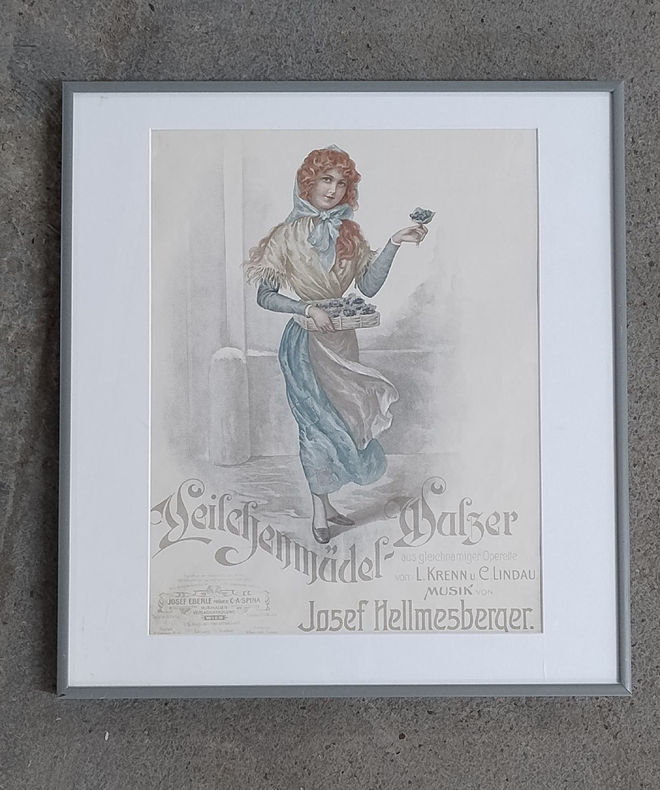 Vintage reklama za operetu, Joseph Hellmesberger