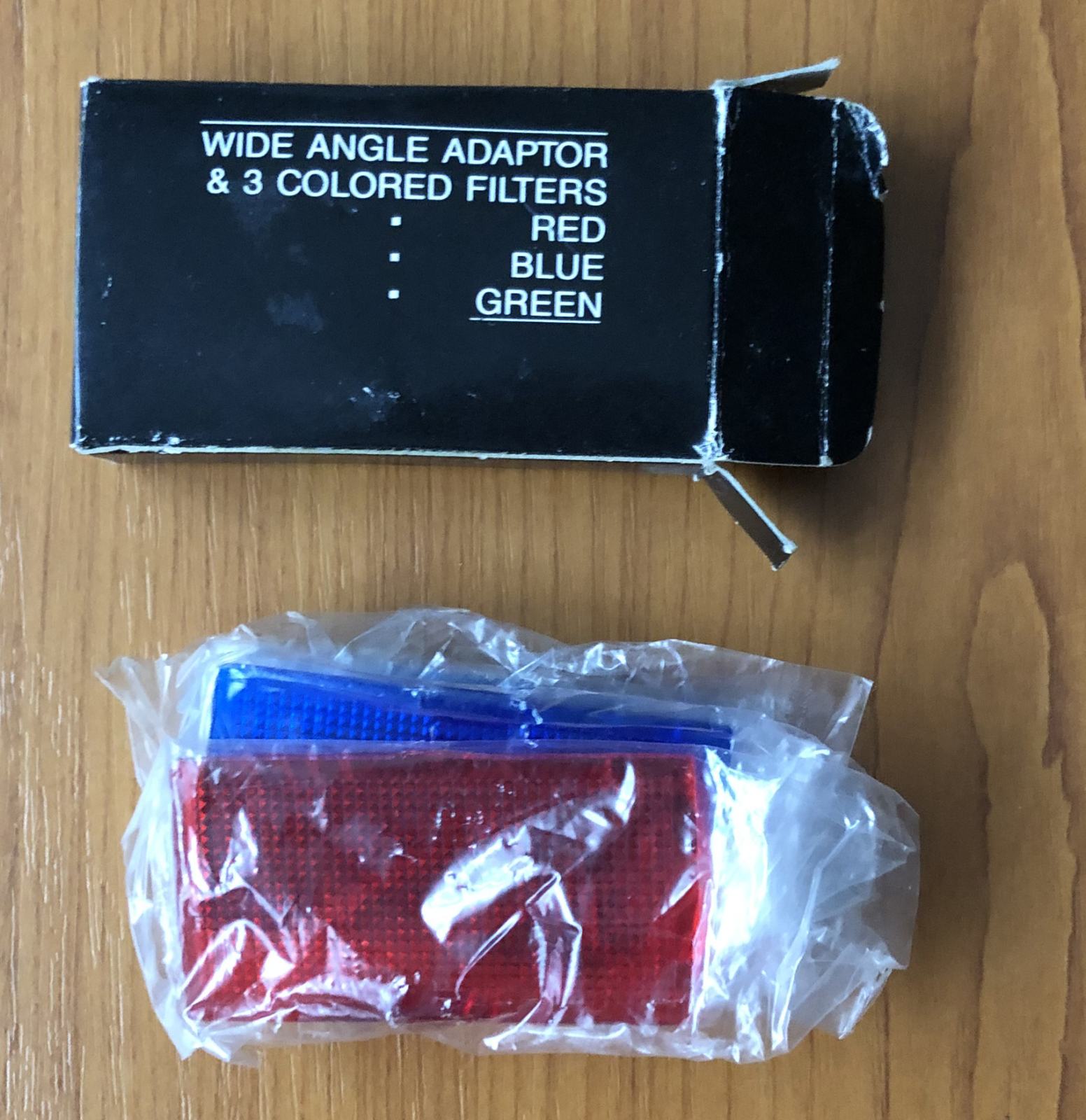 Wide angle adapter & 3 colored Filters