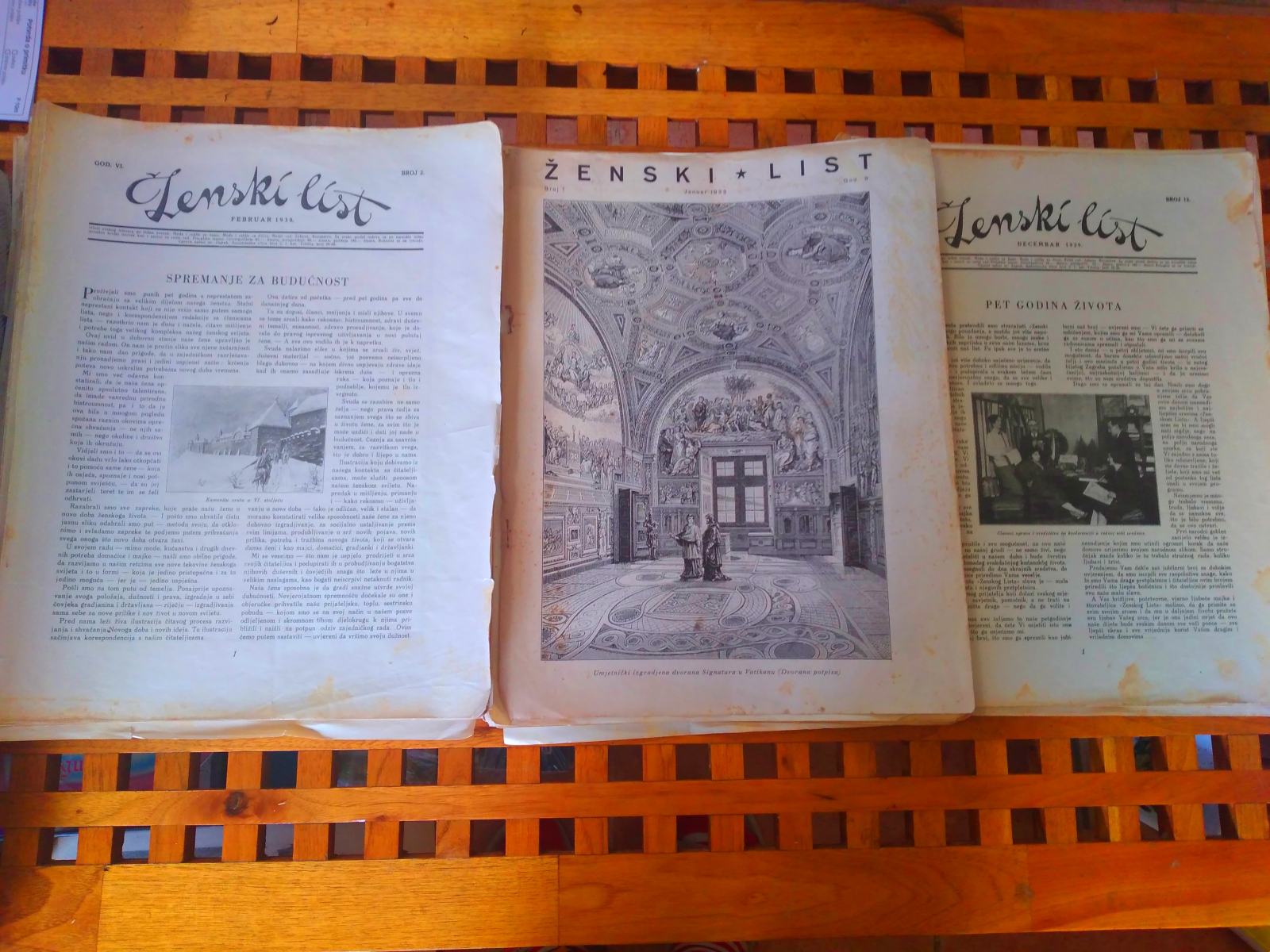 ŽENSKI LIST MARIJA JURIĆ ZAGORKA 1929-1934 + 15 KROJNIH ARAKA