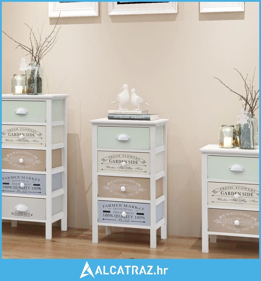 Francuski ormarić za pohranu s 4 ladice drveni - NOVO