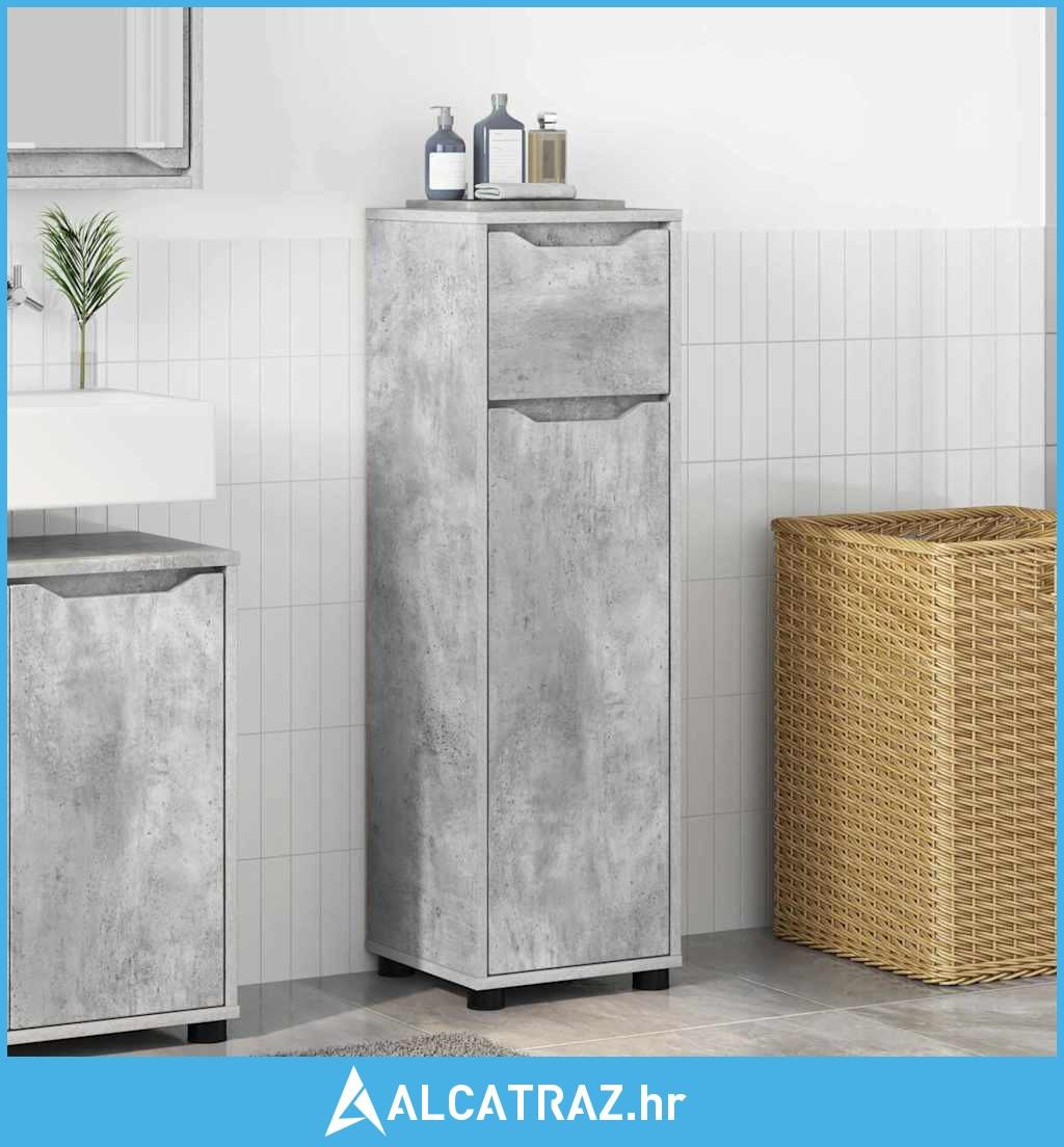Kupaonski ormar s ladicama Betonski sivi 30,5 x 30 x 101 cm - NOVO