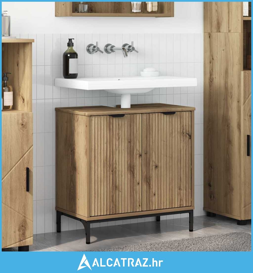Kupaonski ormarić za sudoper hrast artisan 60.5 x 33.5 x 61 cm - NOVO