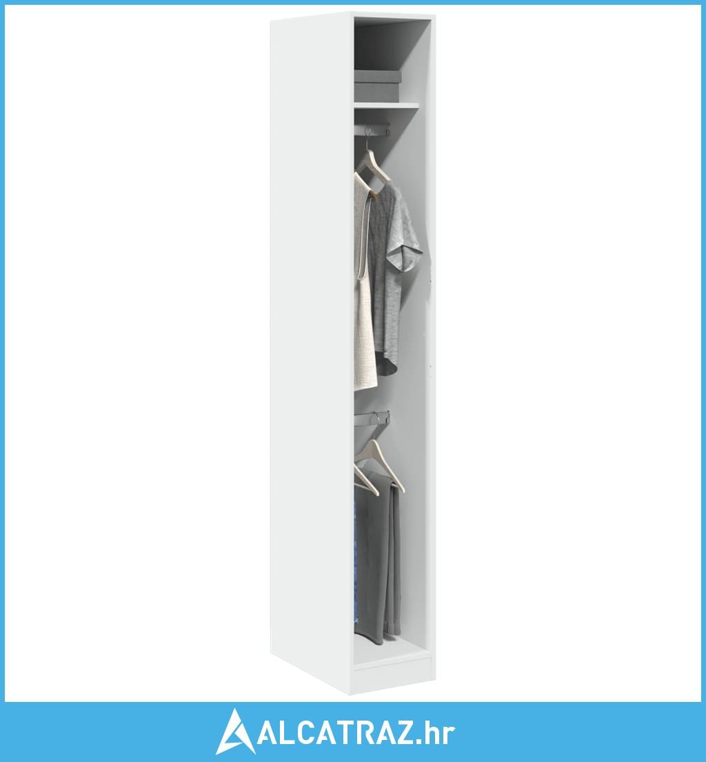 Ormar bijeli 30 x 50 x 200 cm od konstruiranog drva - NOVO